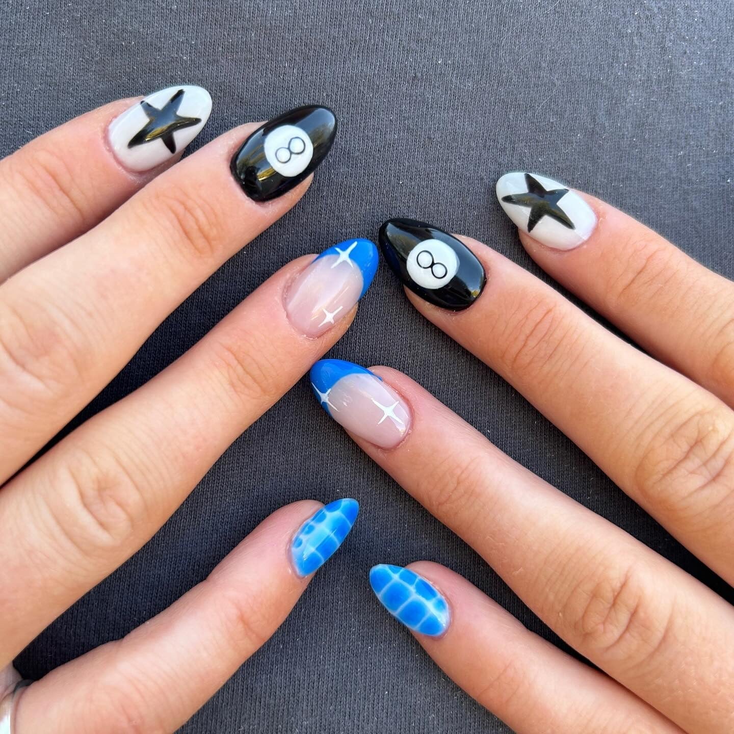 20 Fresh Blue And Black Nail Ideas To Inspire Your Next Set – Pixelify