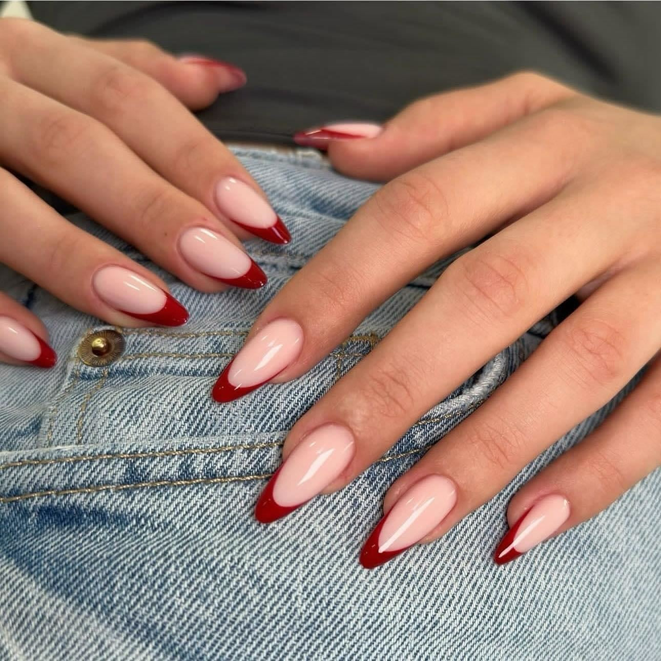 16 Must-Try Red Tip Nail Ideas 2026 – Pixelify